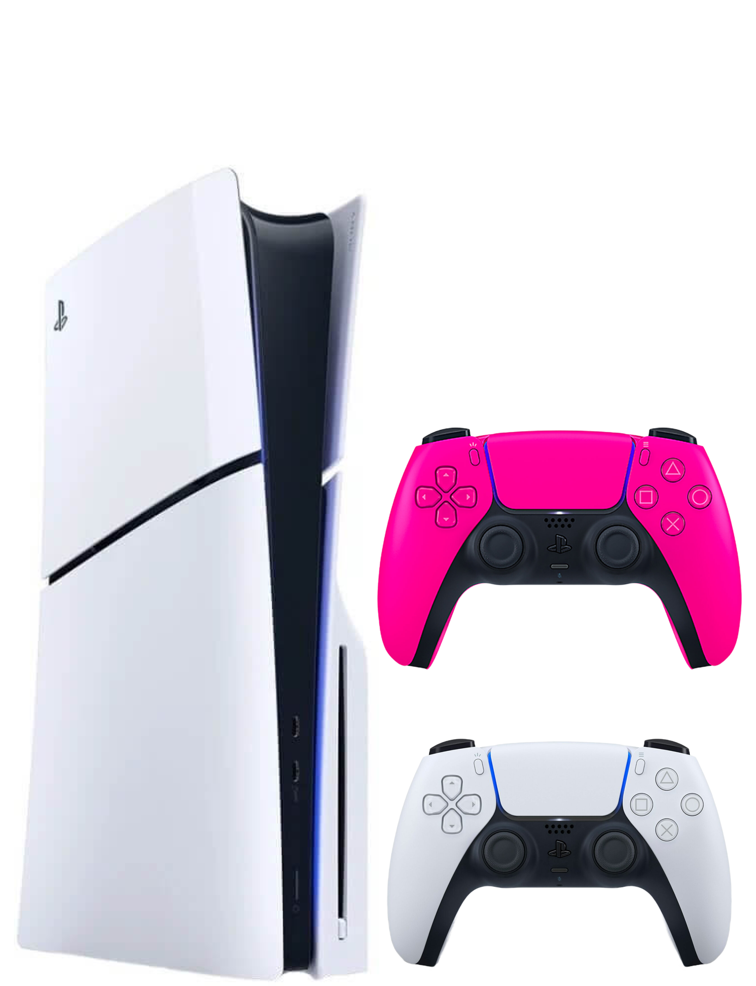 Игровая приставка Sony PS 5 Slim Disc,1ТБ(с дисководом)+2-ой геймпад(Розовый)