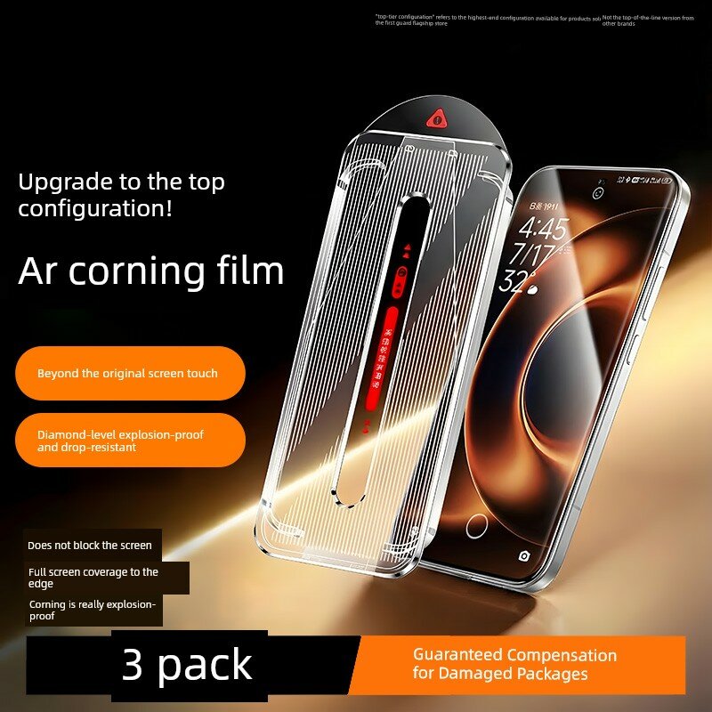 Xiaomi 17 Pro Premium Corning Glass 3D Curved Edge Screen Protector, 3 Sets with Dust-Free Kit, Enhanced Clarity and