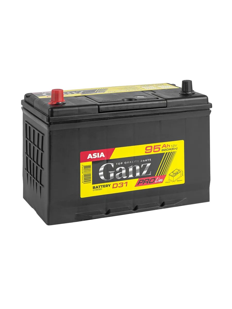 Аккумулятор PRO-Line JIS 95А/ч прямой L+ D31 EN 820 А