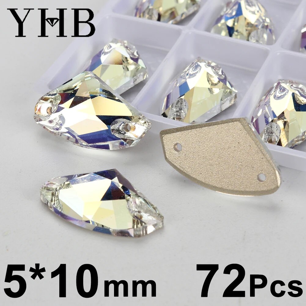 Стразы YHB 001MO Moon Light Galactic Lemon Drop стекло Galactic 5X10mm