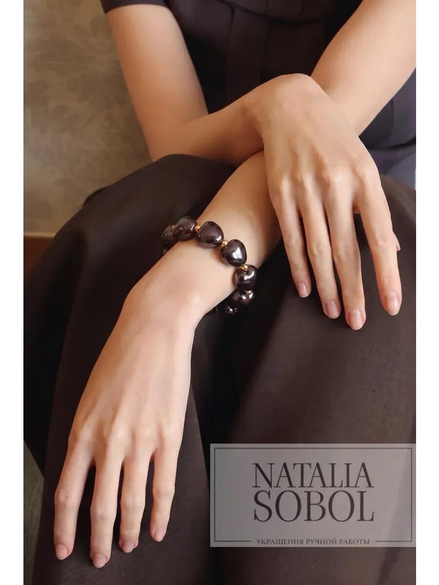 Браслет Natalia Sobol, керамика, гематит