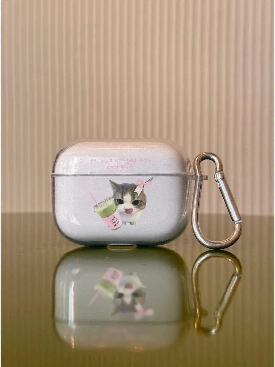 Чехол на AirPods Pro с котиком