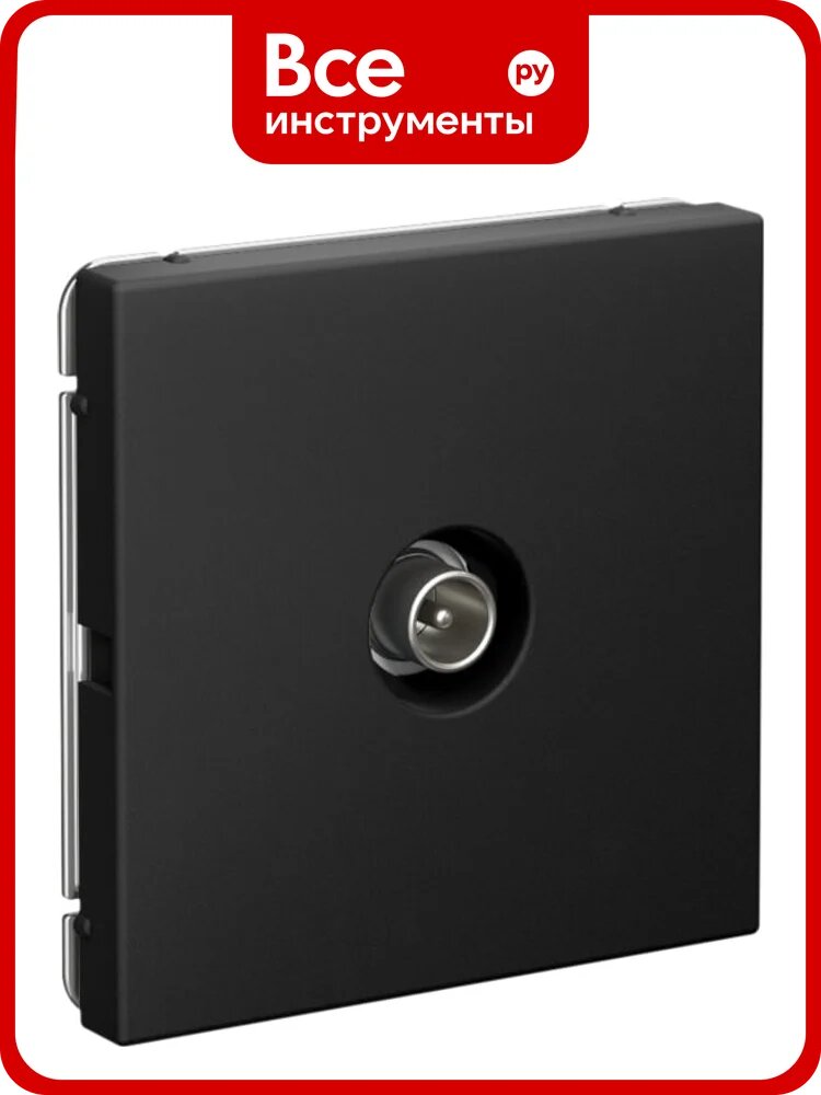 TV Розетка проходная Systeme Electric ArtGallery, 4DB, механизм, Карбон GAL001092