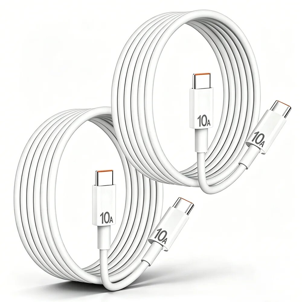NNBILI 1/2 Pack 10A USB-кабель Для Быстрой Зарядки Type C - Type C, 120 Вт, Супербыстрая 1M, 2pcs