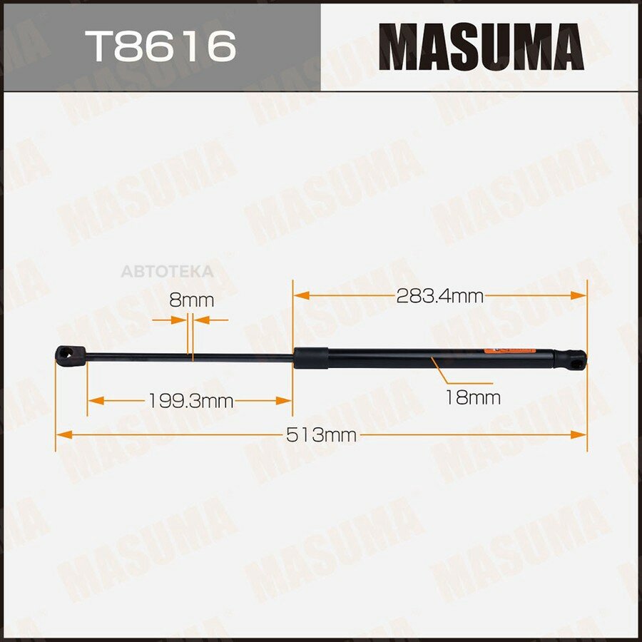 Упор газовый L=513мм багажника MASUMA T8616