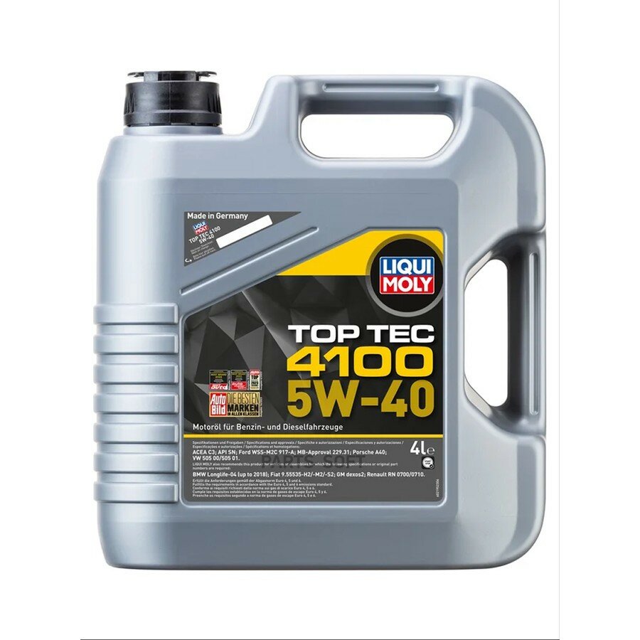 LIQUI MOLY 2195 LiquiMoly 5W40 Top Tec 4100 (4L) масло моторное! синт. \ API SN/CF, ACEA A3/B4/C3