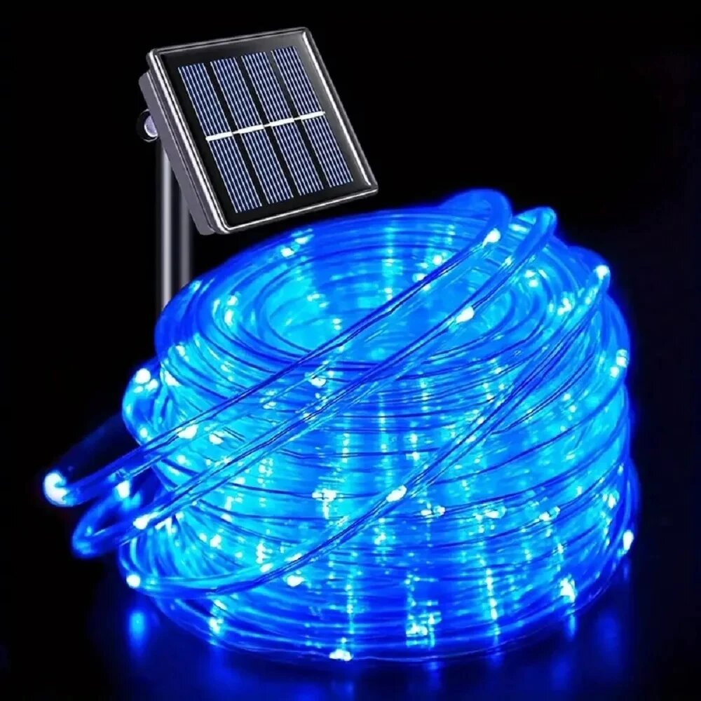 Солнечные гирлянды OKAL RED EAST LED белые 32 метра Blue, 7m 50LED