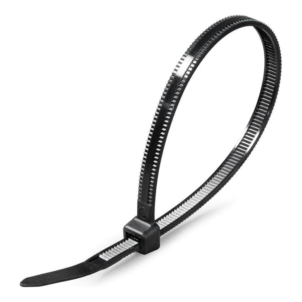 Стяжка нейлоновая Fortisflex КСС «MULTILOCK» 8x300, черный, 100 шт. 102326