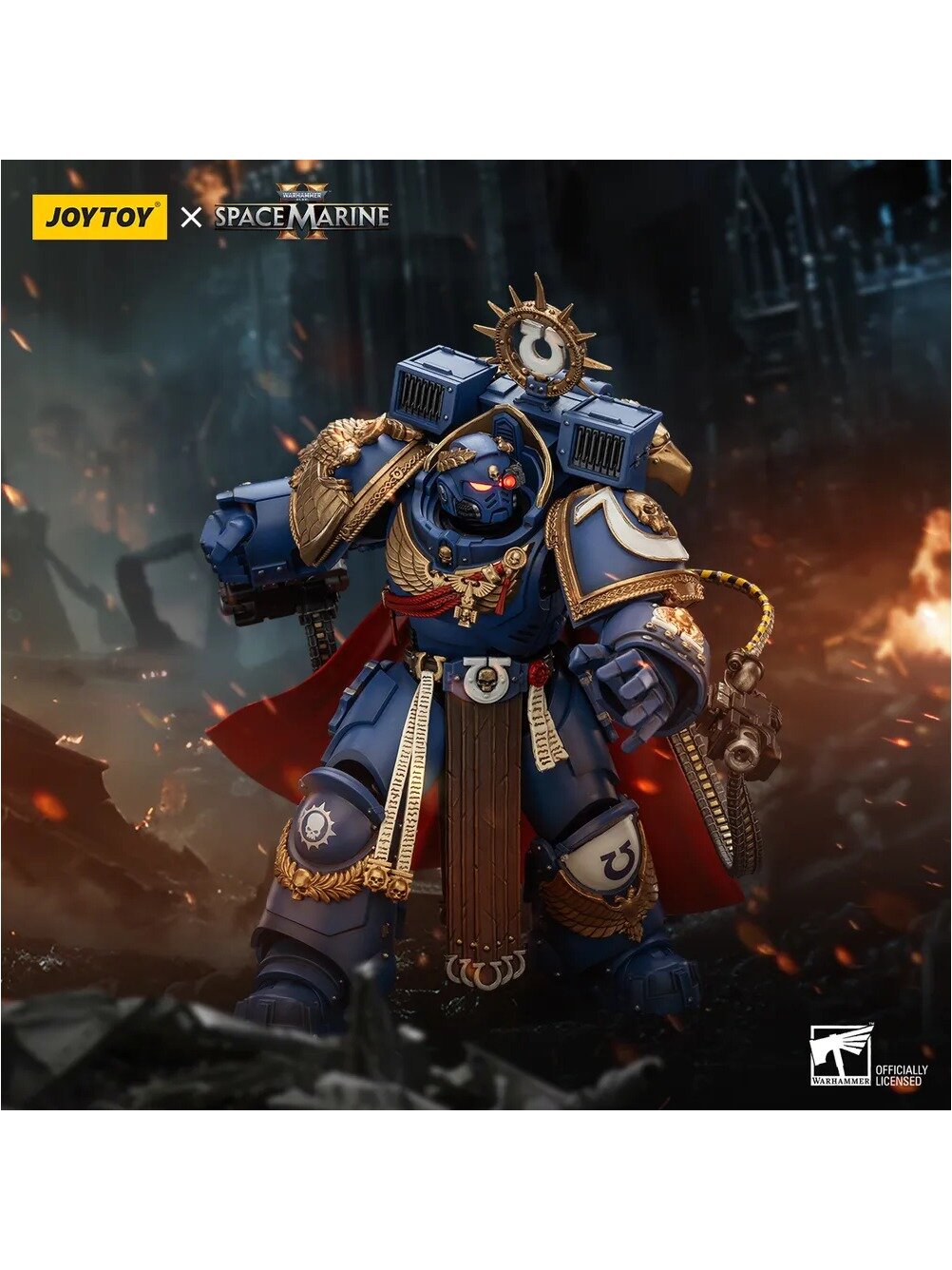 Подвижная фигурка JOYTOY Warhammer 40K Ultramarines Marneus Calgar, коллекционная модель 1/18