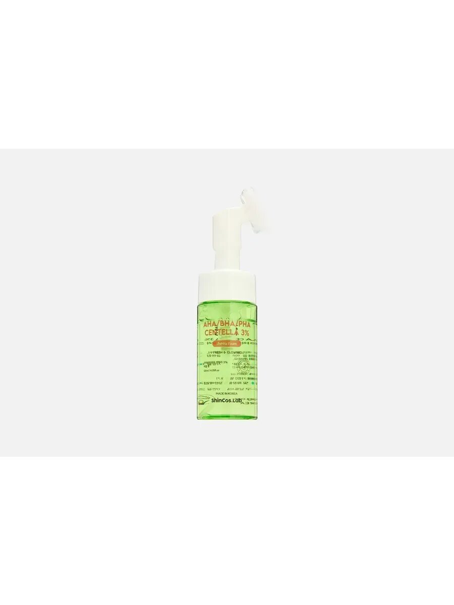 #SHINCOS. LAB AHA/BHA/PHA Centella 3% Пузырькoвая пенка 120мл#