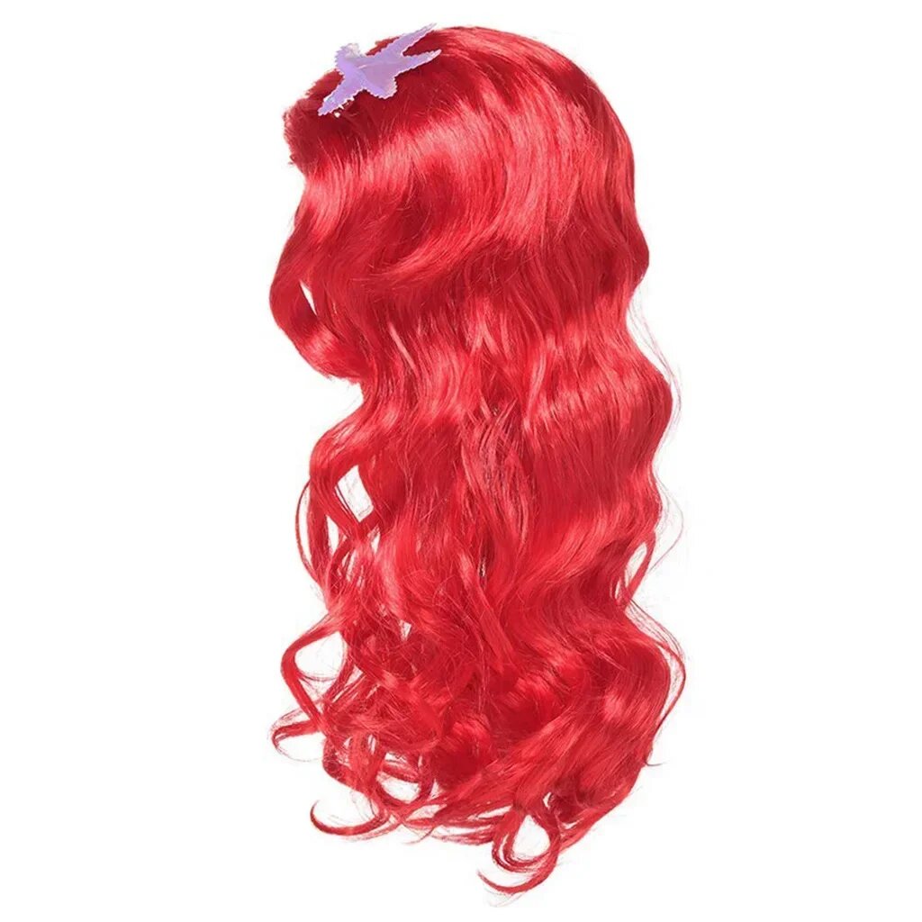 Парик Принцессы-Русалки для девочек Красный, hair Red