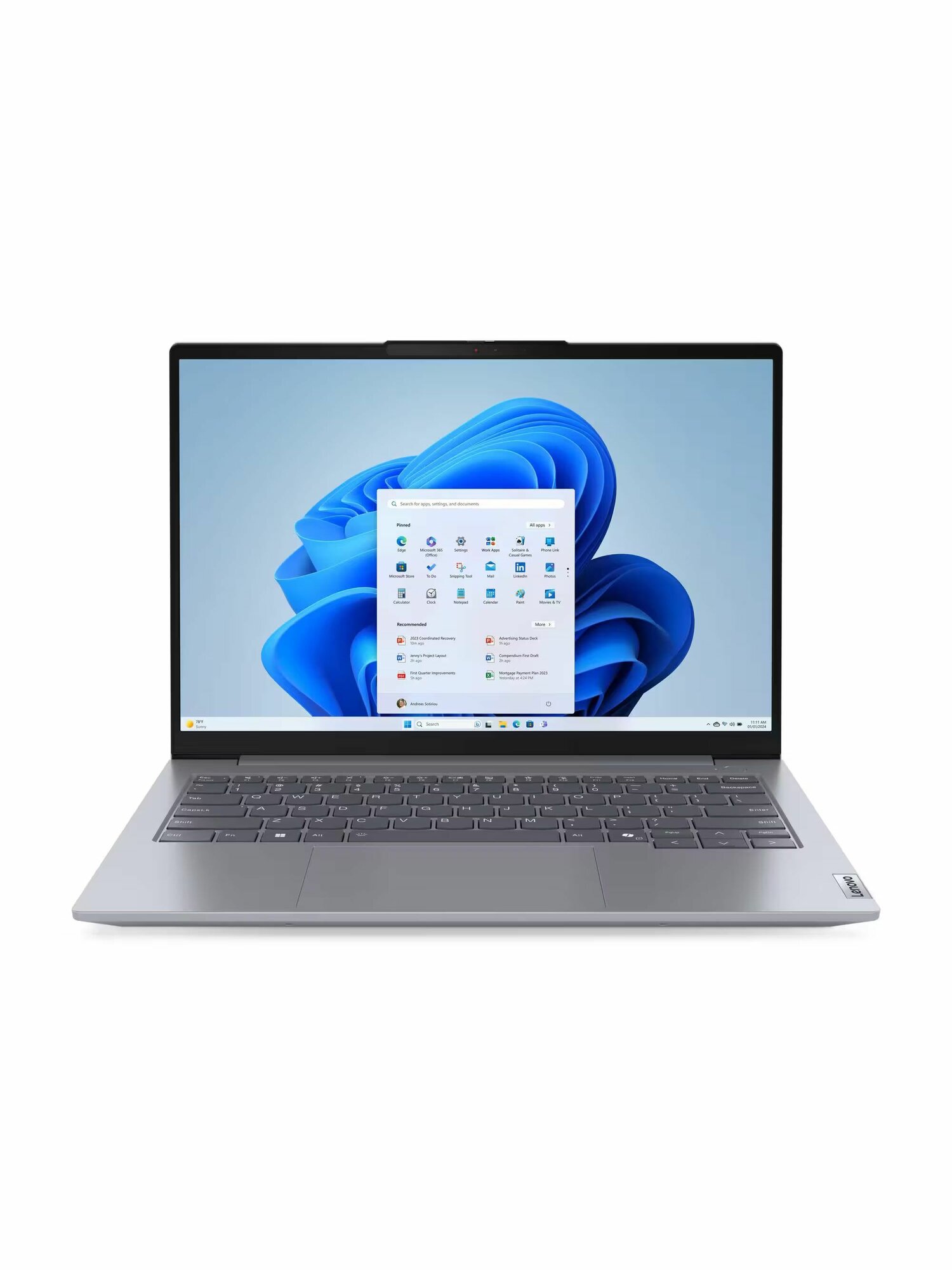 Ноутбук для работы и игр, Ноутбук Lenovo ThinkBook 14 G7 ARP 21MV00A5AK_Win11P