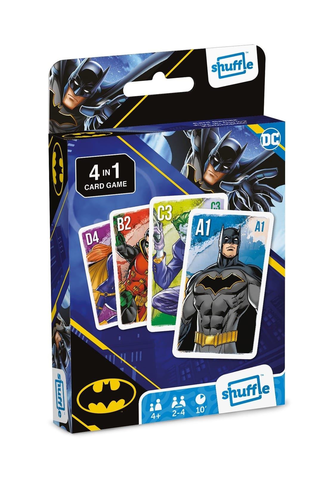 Настольная игра Shuffle Batman, карточная игра 4в1 для детей