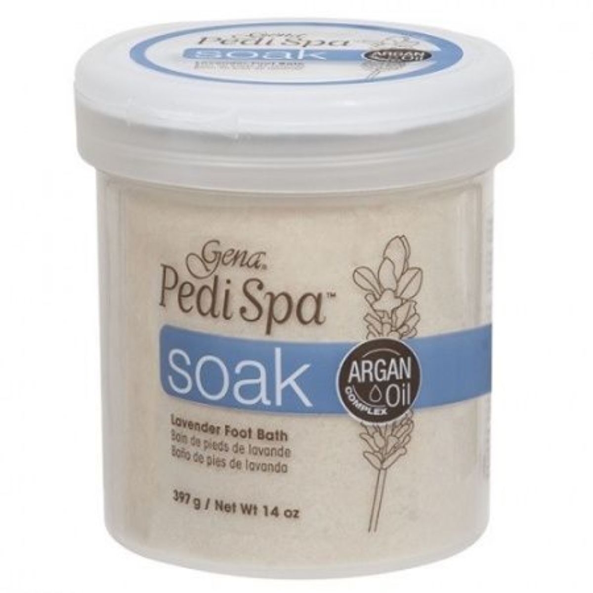 Ароматерапевтическое замачивание для ног с экстрактом лаванды Pedi Spa Soak (1 шаг) Gena, 397 гр.