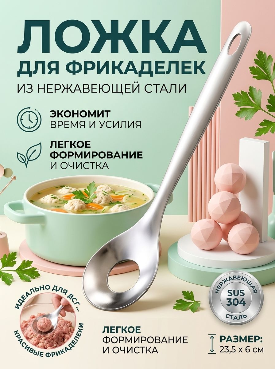 Ложка кулинарная, 23.5 см, 1 предм.