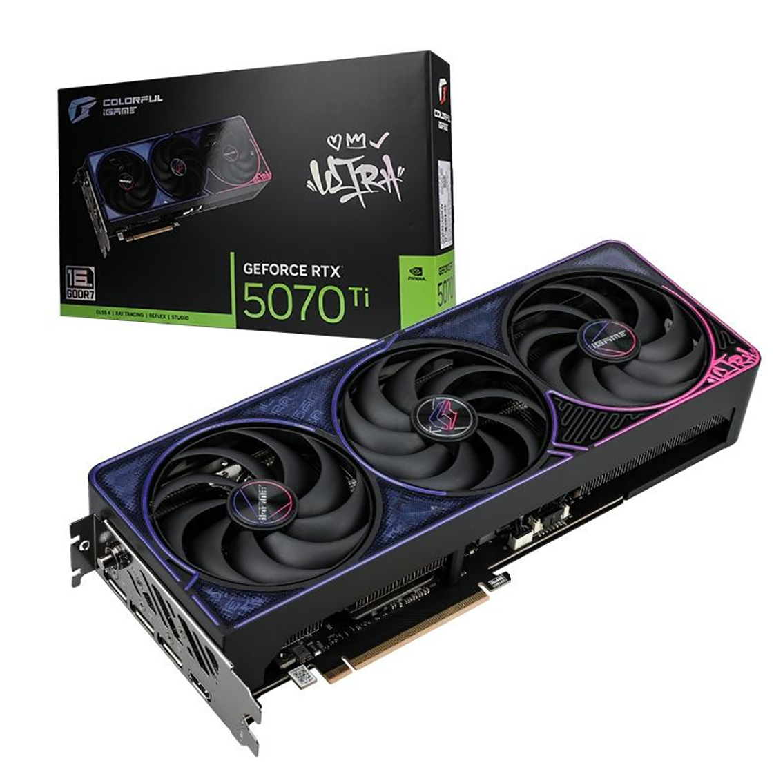 Colorful iGame GeForce RTX 5070 Ti Ultra OC 16GB GDDR7 256 bit видеокарты