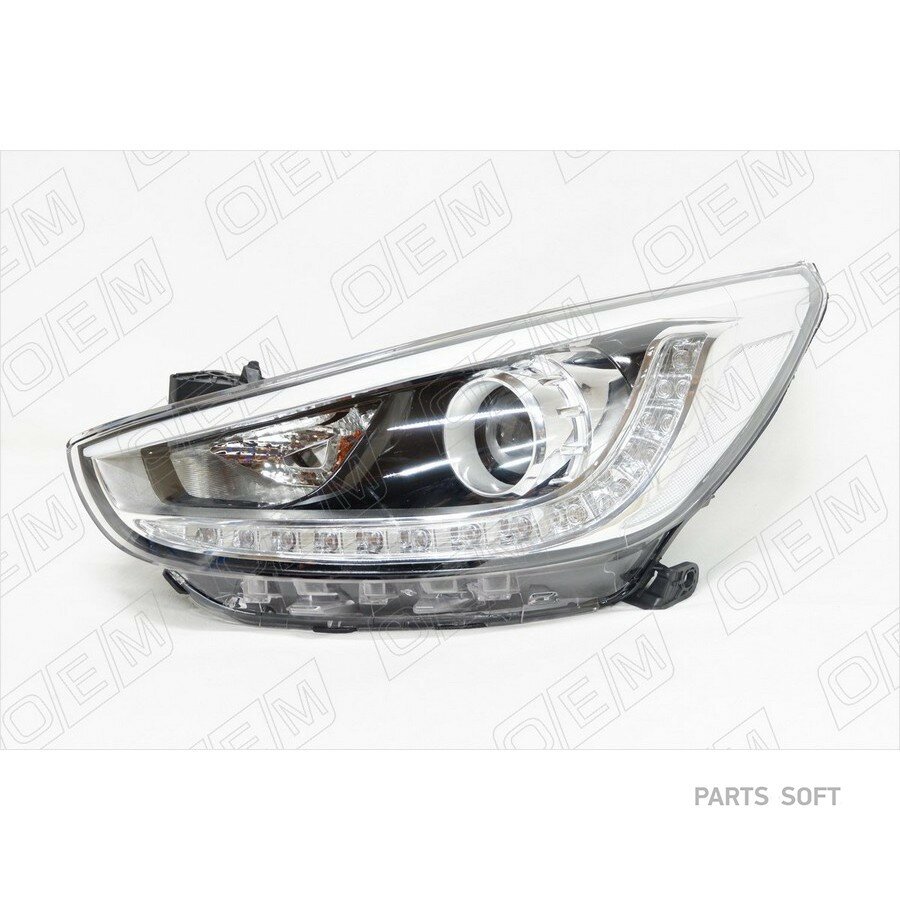 Фара левая Hyundai Solaris 1 2011-2014, с корректо от официального дистрибьютора, OEM, артикул OEM0028FL
