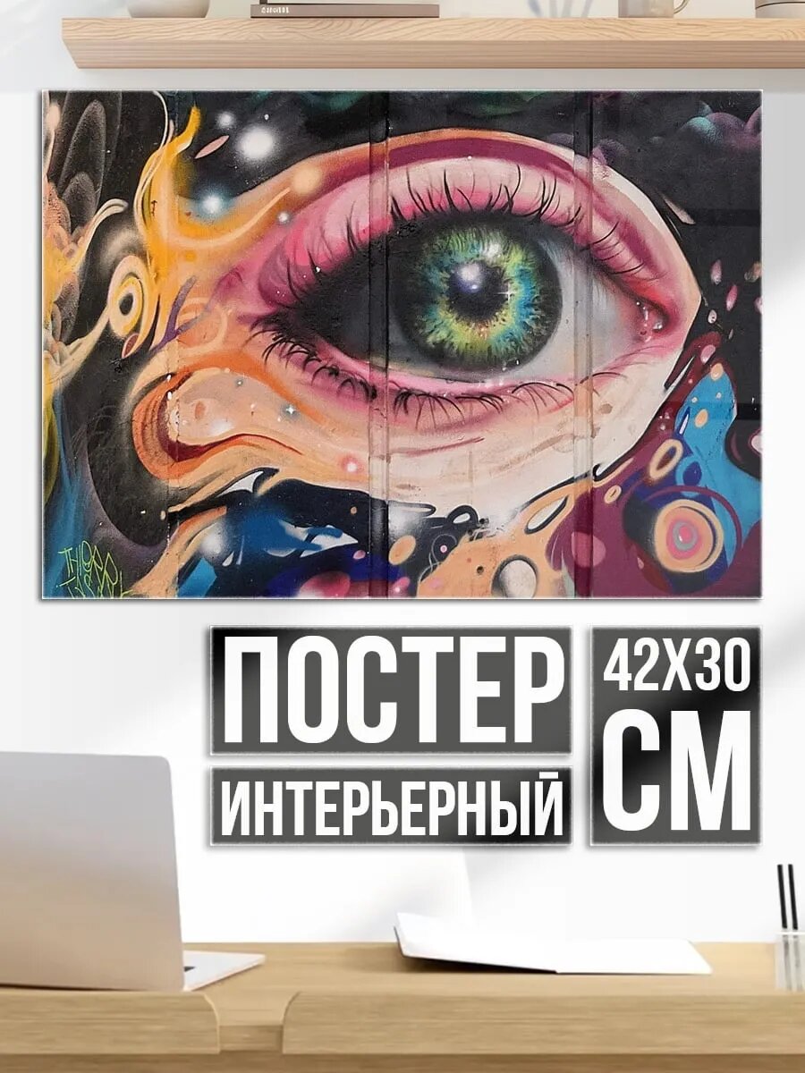 Плакат постер Абстрактный глаз