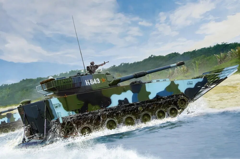 HobbyBoss 82484 1/35 Китайская десантная бронированная машина-амфибия ZTD-05