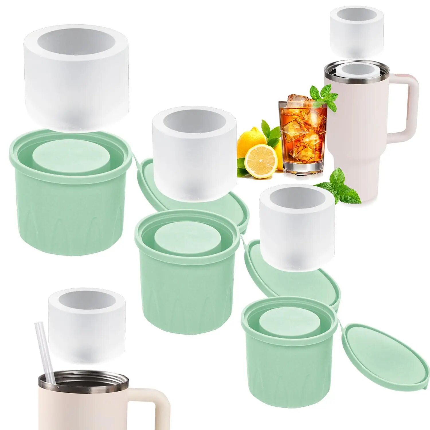 Силиконовые формы для кубиков льда для стаканов Stanley Зеленый, 1st and 2nd and 3rd, green