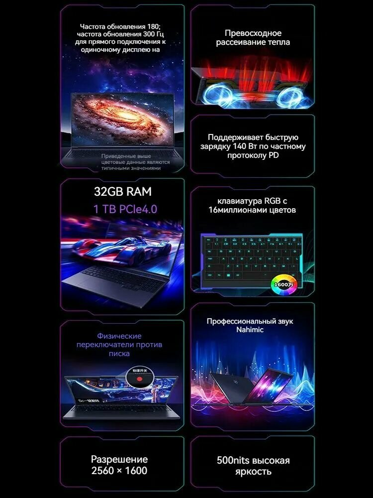 Игровой ноутбук MECHREVO KuangShi X, I5-14450HX, RTX5060, 32ГБ/1ТБ, Русская раскладка — фото 1