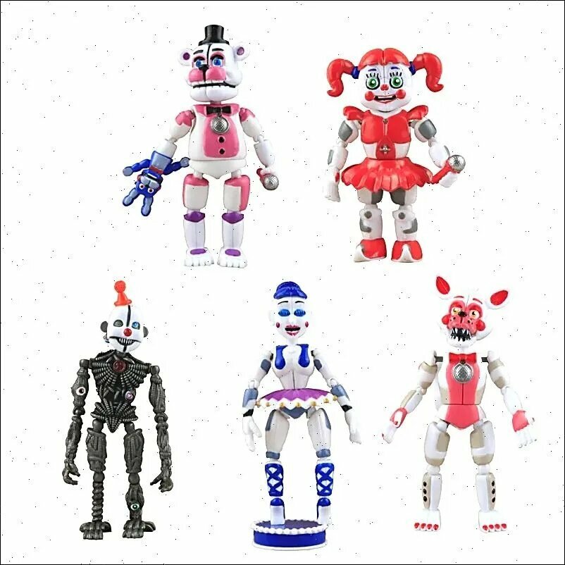 Набор фигурок Аниматроники Five Nights at Freddy's/Пять ночей у Фредди разборные 5 шт (15 см)