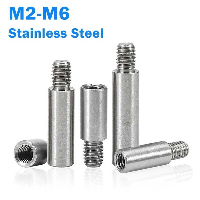 Стойки-спейсеры из нержавеющей стали M2 M2.5 M3 M4 M5 M6 M3(Thread L 6mm), 40mm-2pcs