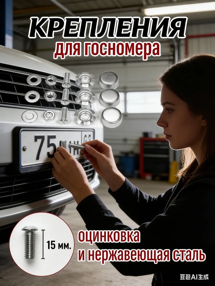 Болты для номерного знака М6