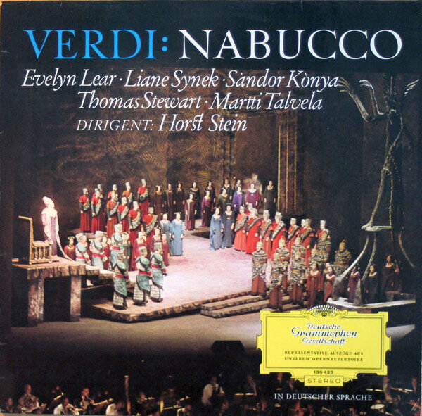 Giuseppe Verdi, Evelyn Lear, Liane Synek, Horst Stein 'Nabucco' LP/1966/Classical/Germany/Nm