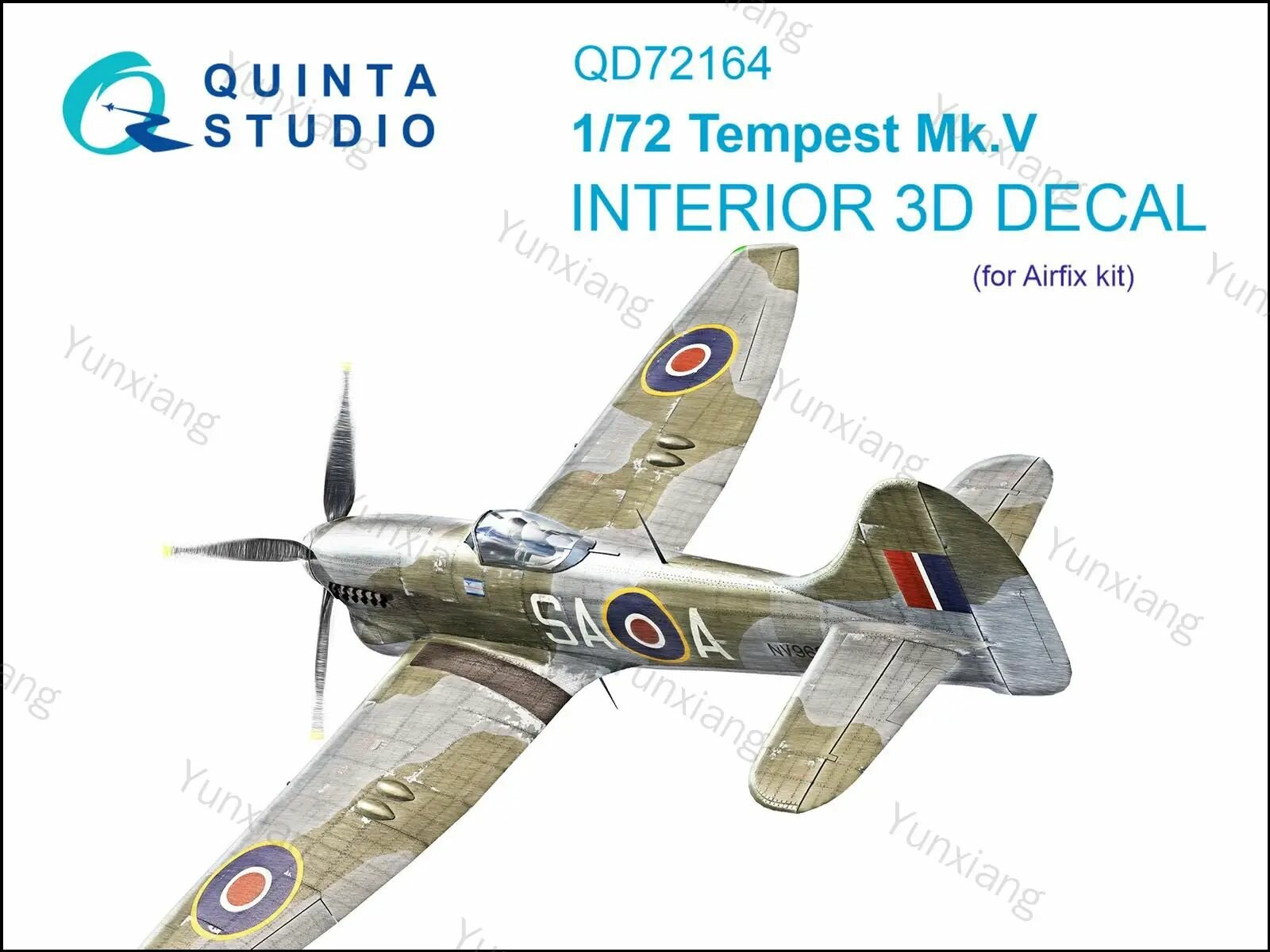 3D Декаль интерьера кабины Tempest Mk.V (Airfix)