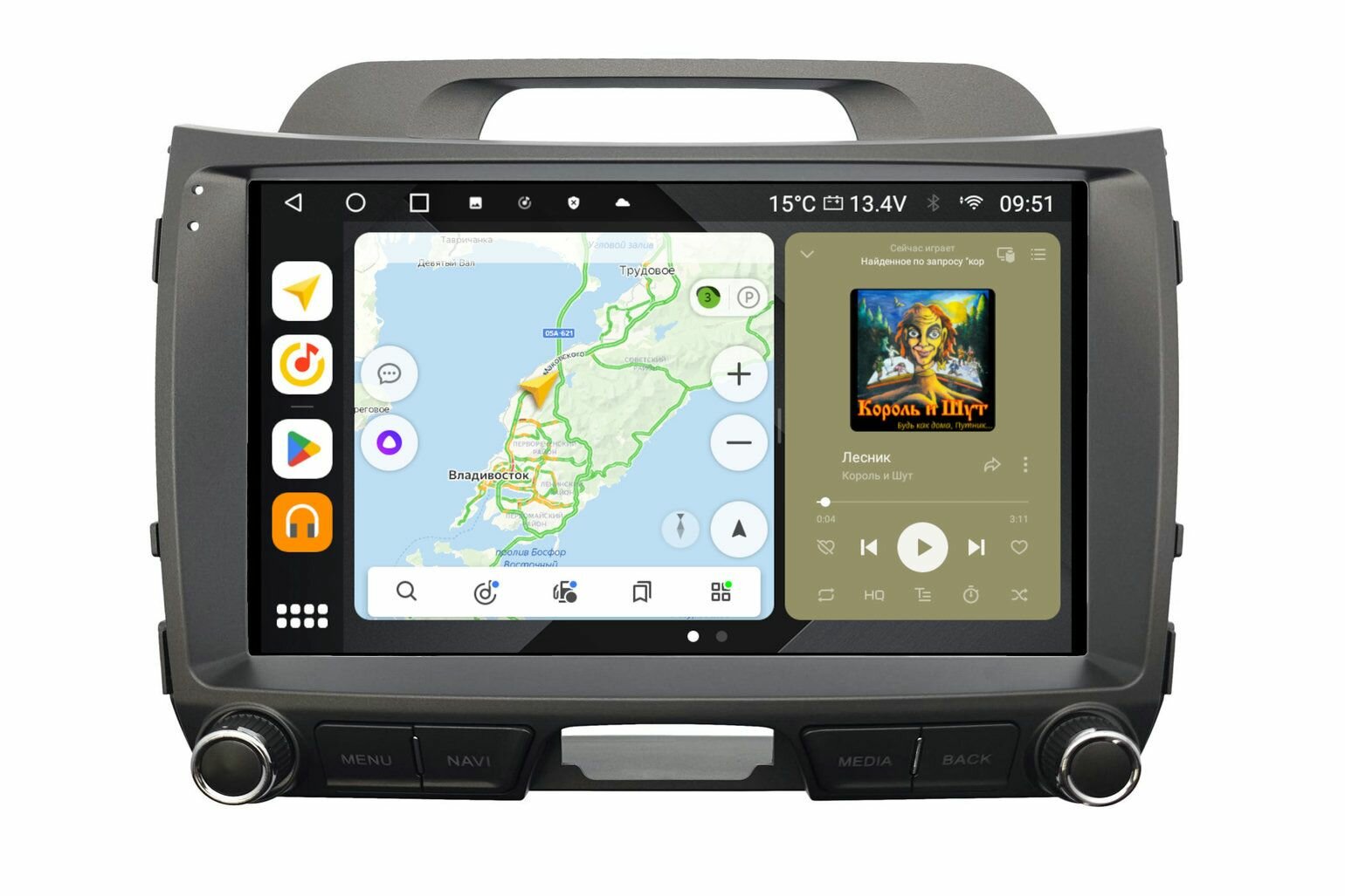 Магнитола Kia Sportage 2010 - 2016 9 дюймов, 4/64GB, 8 ядер, DSP, 4G, Android 10 / Wide Media