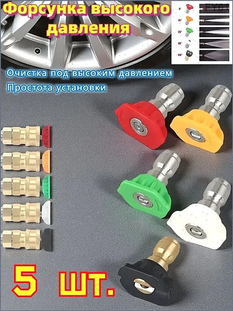 Распылитель (Форсунки) для моек высокого давления 5 шт