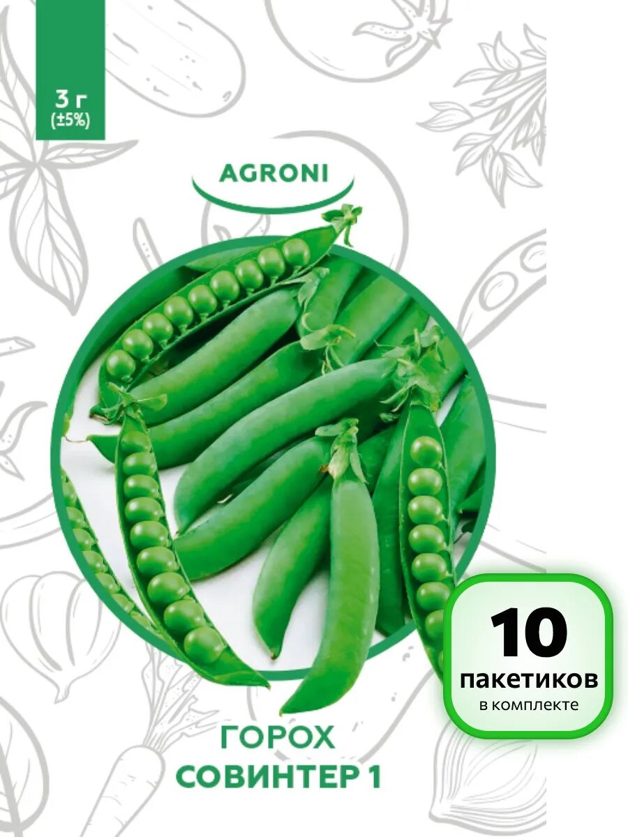 (10 шт.) - Семена Горох Совинтер 1, 3,00г, XS