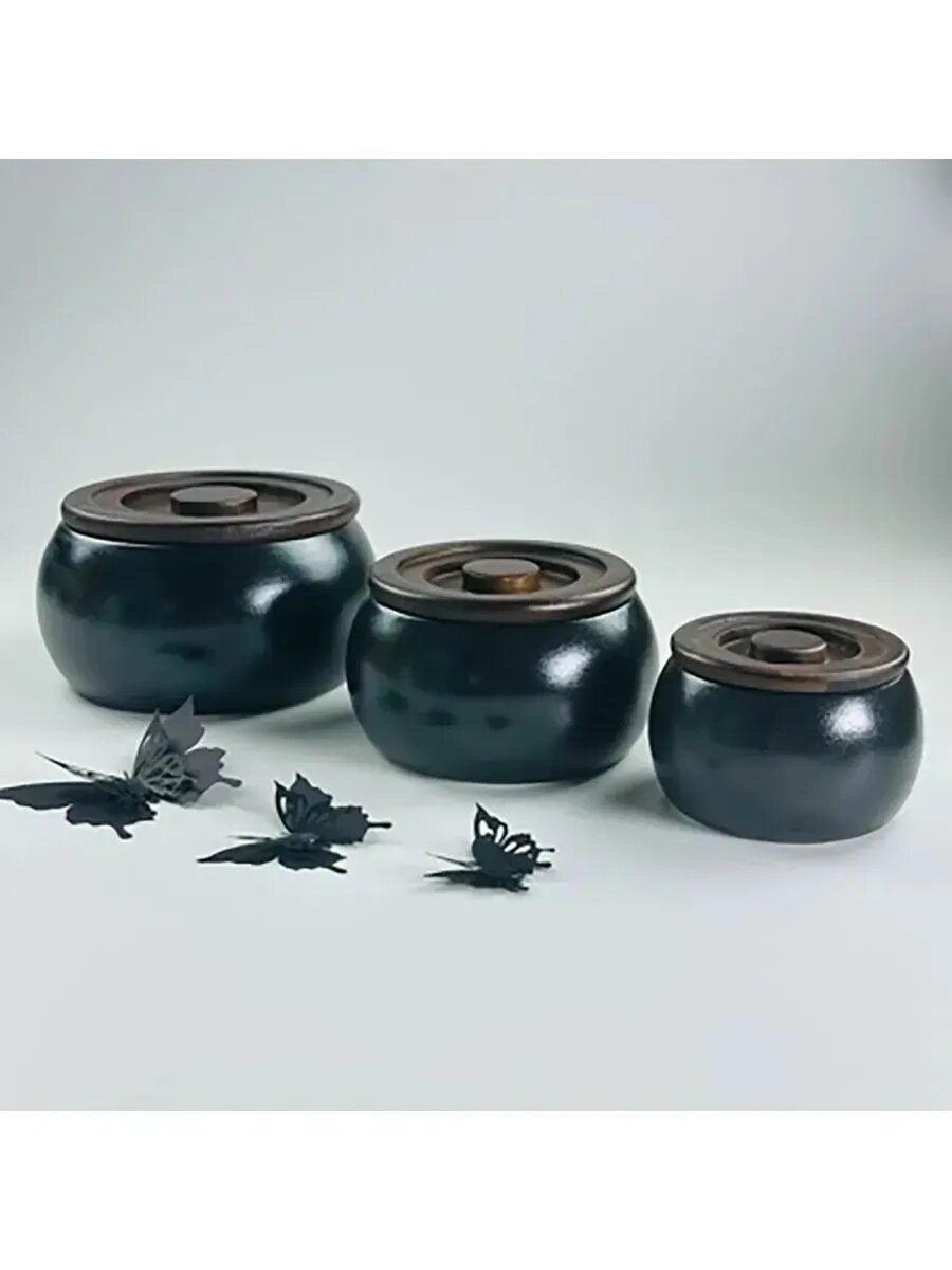 Набор из 3 банок 10/13/16см с крышками BLACKWOOD