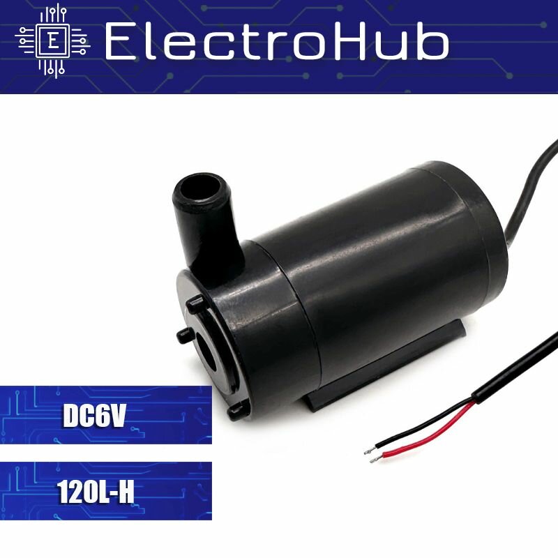 Мини-насос для воды погружной DC6V, 120L-H для Аrduino