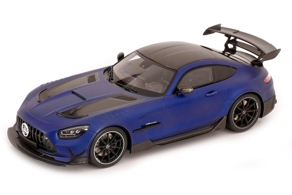 Модель коллекционная Mercedes amg gt black series 2024 matt blue metallic/carbon / мерседес амг гт "черная серия" синий