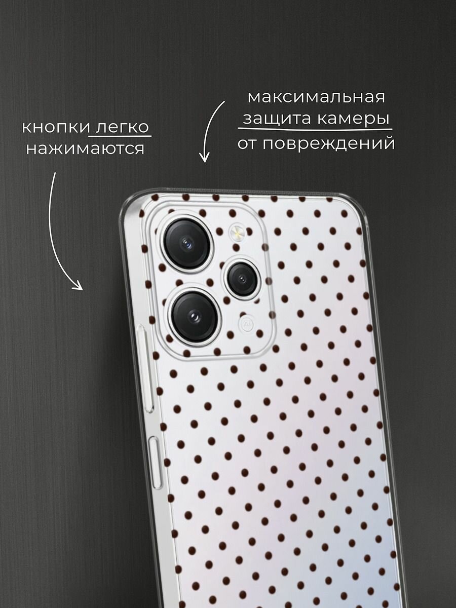 Силиконовый чехол на Xiaomi Redmi 12 / Сяоми Редми 12 с принтом Ушки котика — фото 1