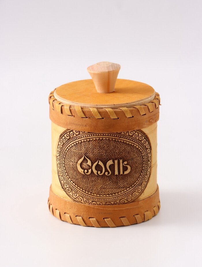 Туес «Соль», 9х9х9,5 см, береста