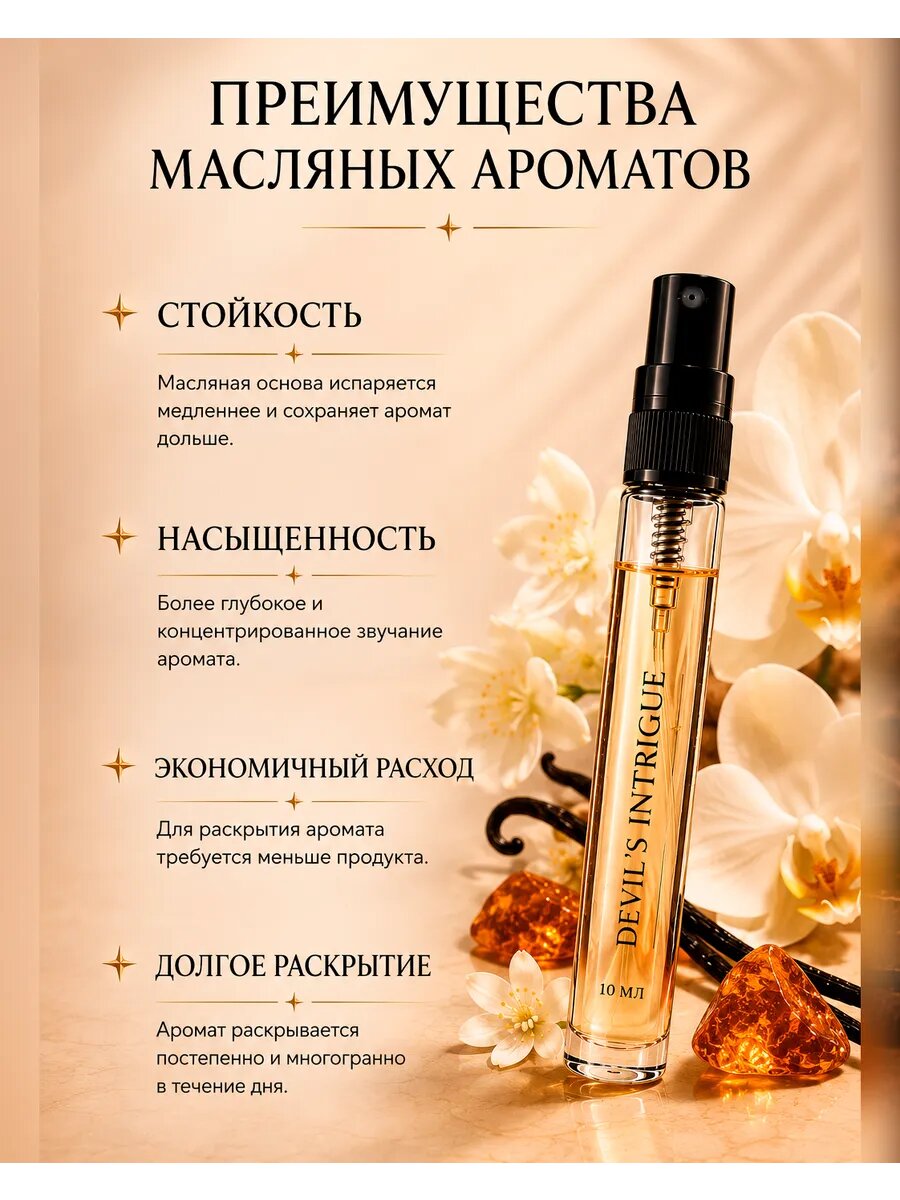 Масляные духи Devil's Intrigue 10ml прекрасный вариант подарка — фото 1