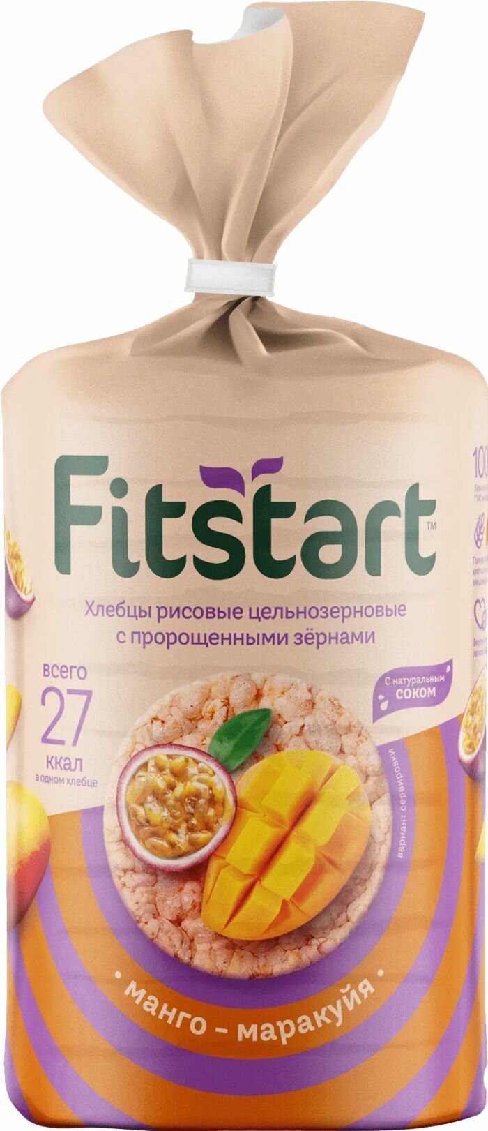 Хлебцы рисовые Манго-Маракуйя FITSTART,100г х 2шт