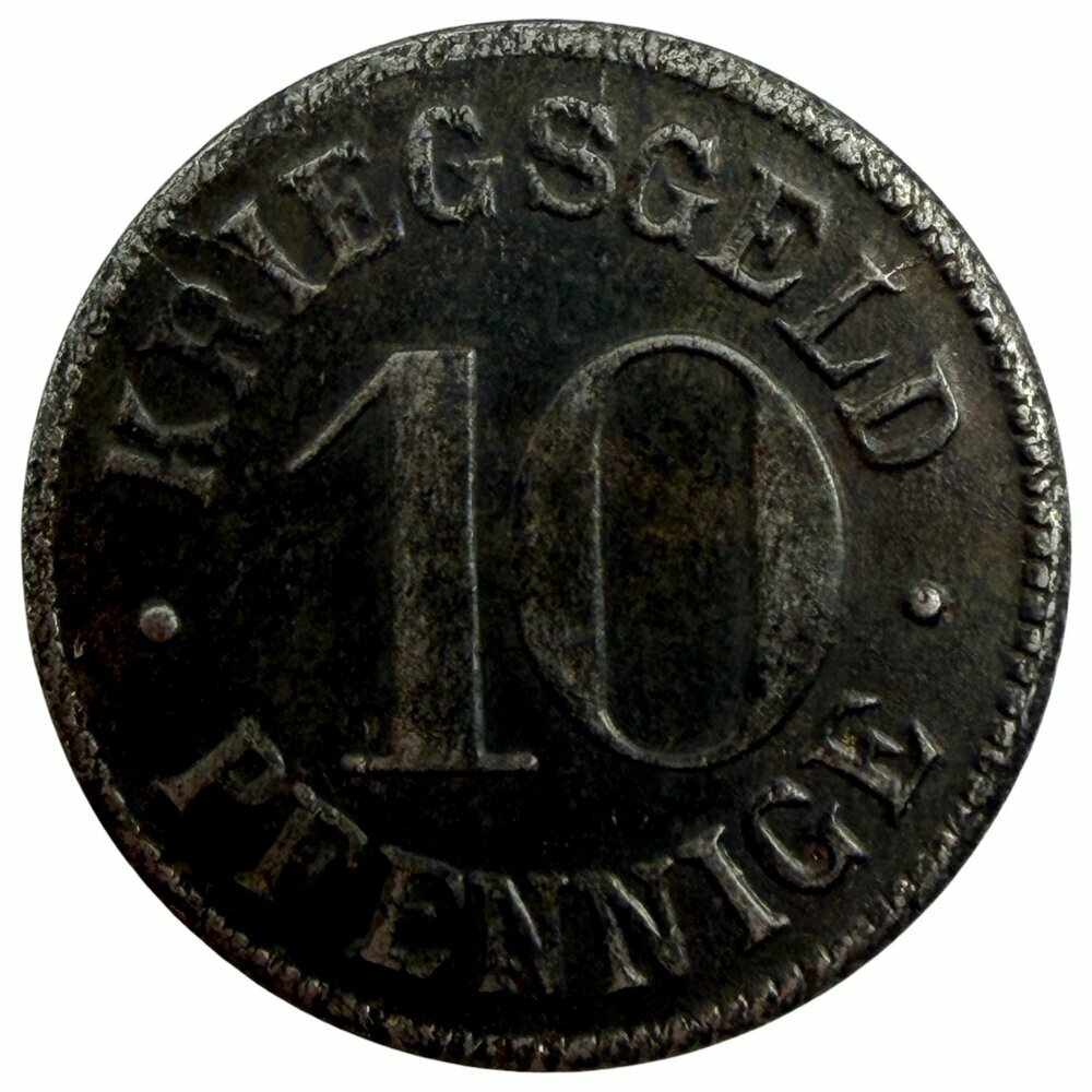 Германия, Веймарская республика, Гейдельберг 10 пфеннигов 1919-1920 гг. (Без отверстия) (Лот №2)