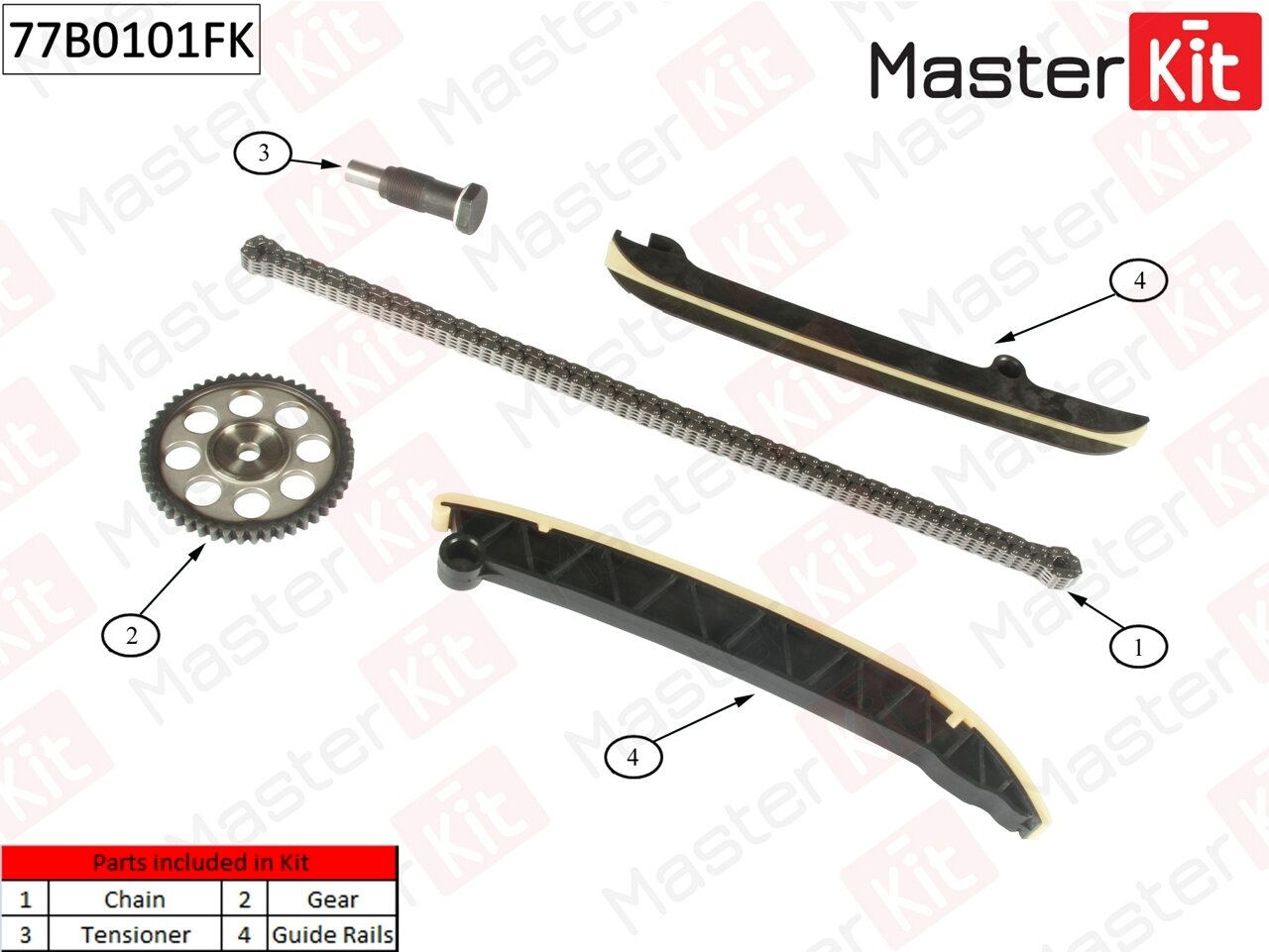 77B0101FK Комплект цепи VW 10- 1.2TFSI ГРМ