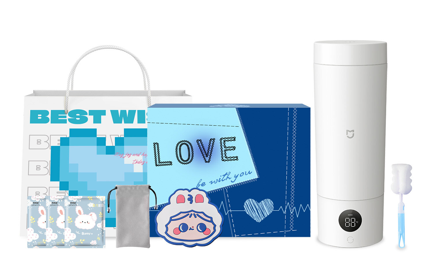 Термокружка автомобильная MI Home Portable Electric Cup 2 MJDRB02PL1 White, 520 Lover Blessing Box