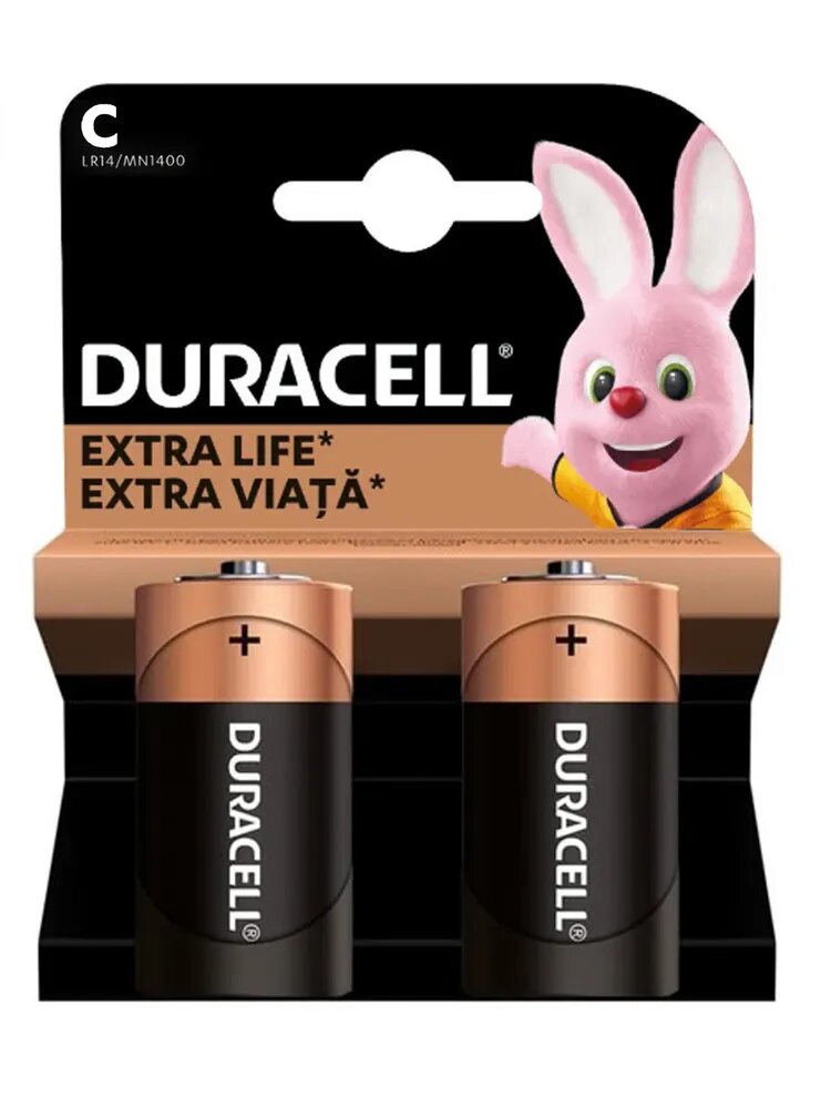 Батарейки Duracell Basic C / LR14 1,5V 2 шт — фото 1