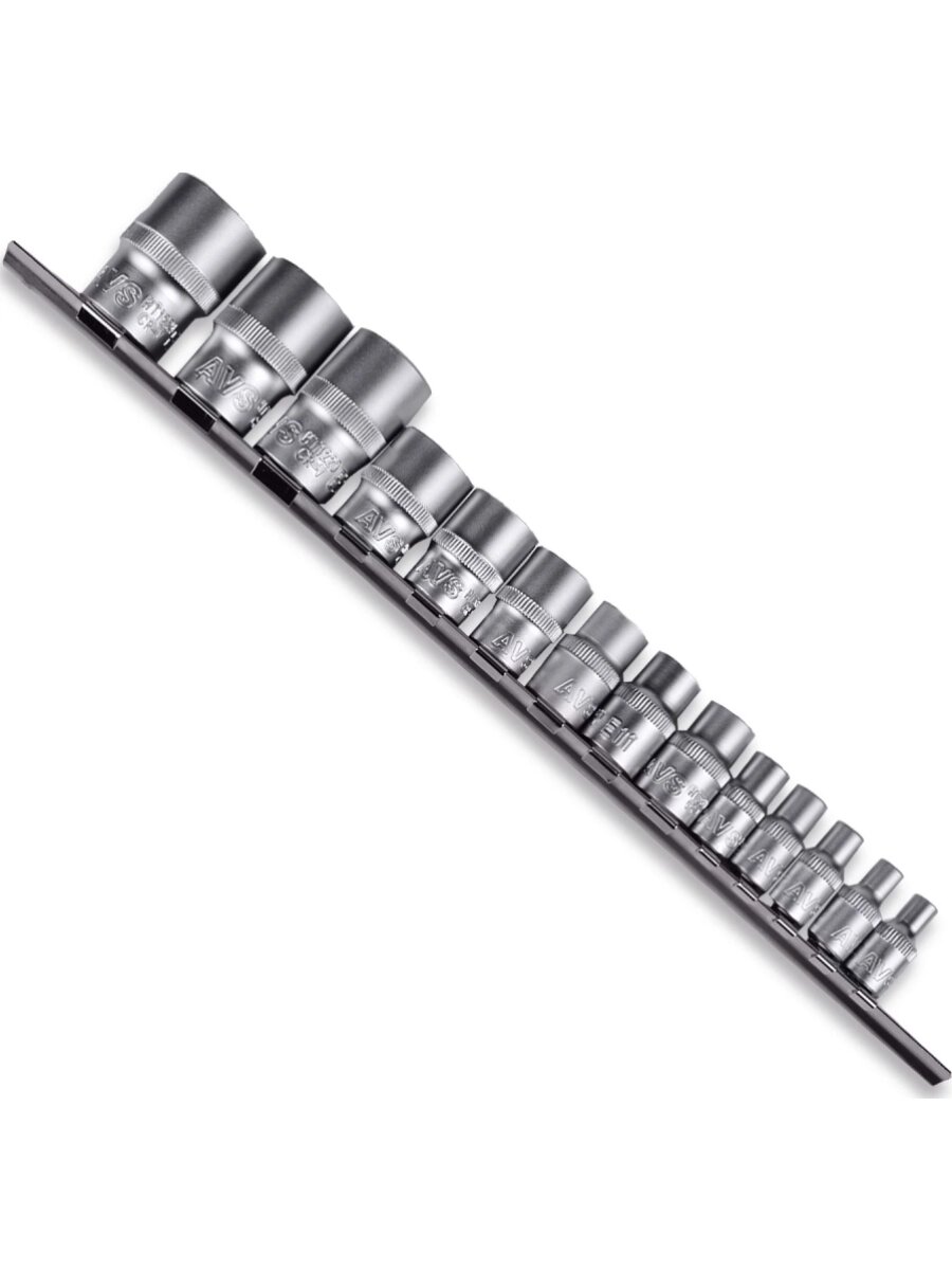 Набор головок торцевых 1/4, 3/8, 1/2 DR TORX AVS NTX-14M (E4-E24 мм) на держателе - 14 предметов