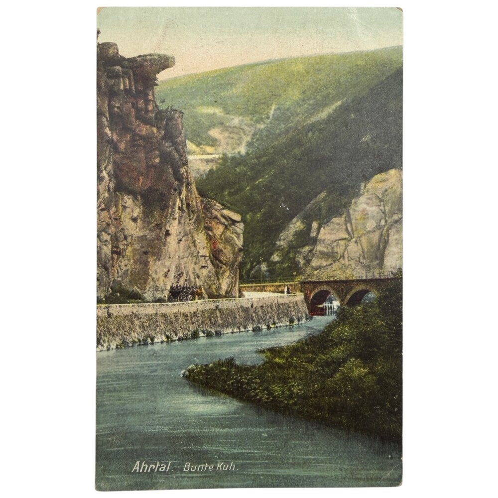 Почтовая открытка "Долина реки Ар. Скала „Пестрая корова“" 1920-1930 гг. Германия