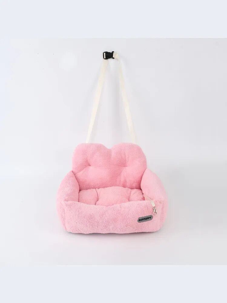 RUFPUPPY автокресло для собак и кошек, мягкое сиденье в машину, лежанка для питомцев, 53x42см, розовый