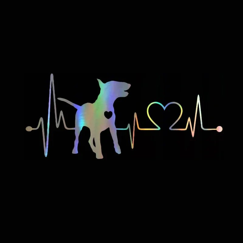 Автомобильная Наклейка 3D Bull Terrier, водонепроницаемая виниловая модная наклейка с Laser, 40CM