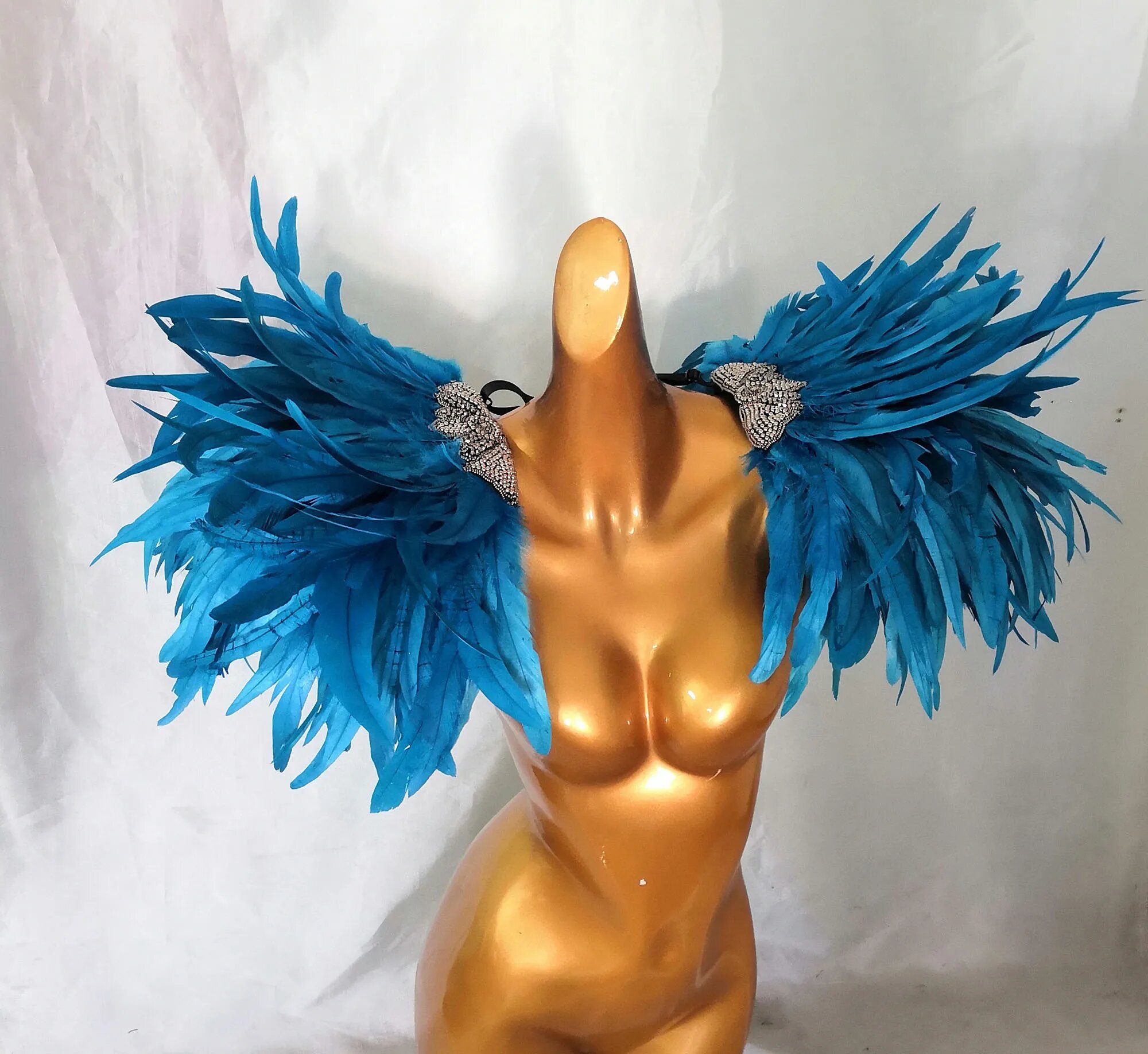 Карнавальные эполеты для сцены Бирюзовый, Turquoise blue