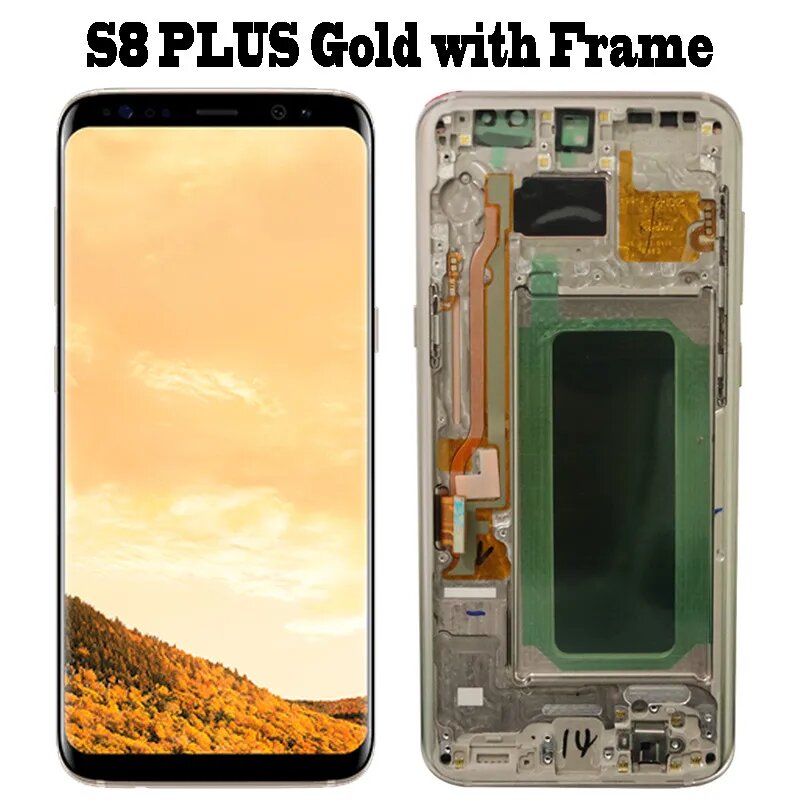 Сменный ЖК-дисплей AMOLED для SAMSUNG S8, телефон, телефон S8 Plus S8 +, сенсорный экран, телефон, дисплей